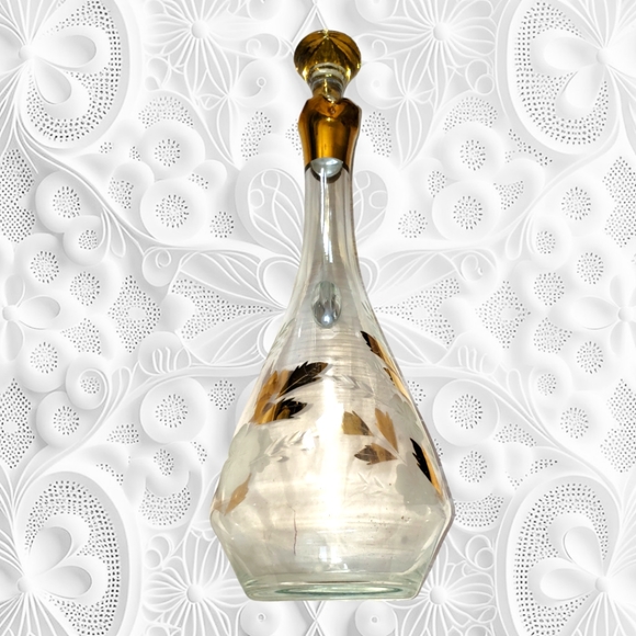 Handblown Romanian | Dining | Vintage Romanian Clear Glass Decanter ...